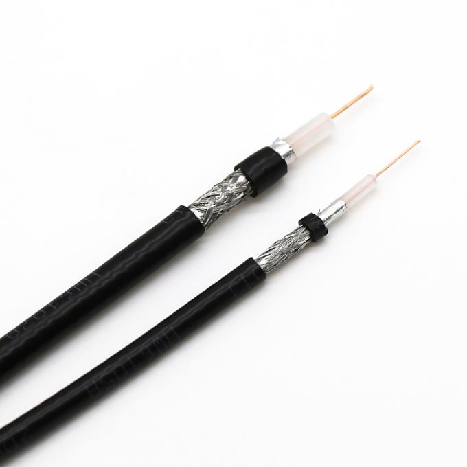 75ohm RG6 Flexible Coaxial Cable AM Braiding 18AWG Solid OFC Conductor